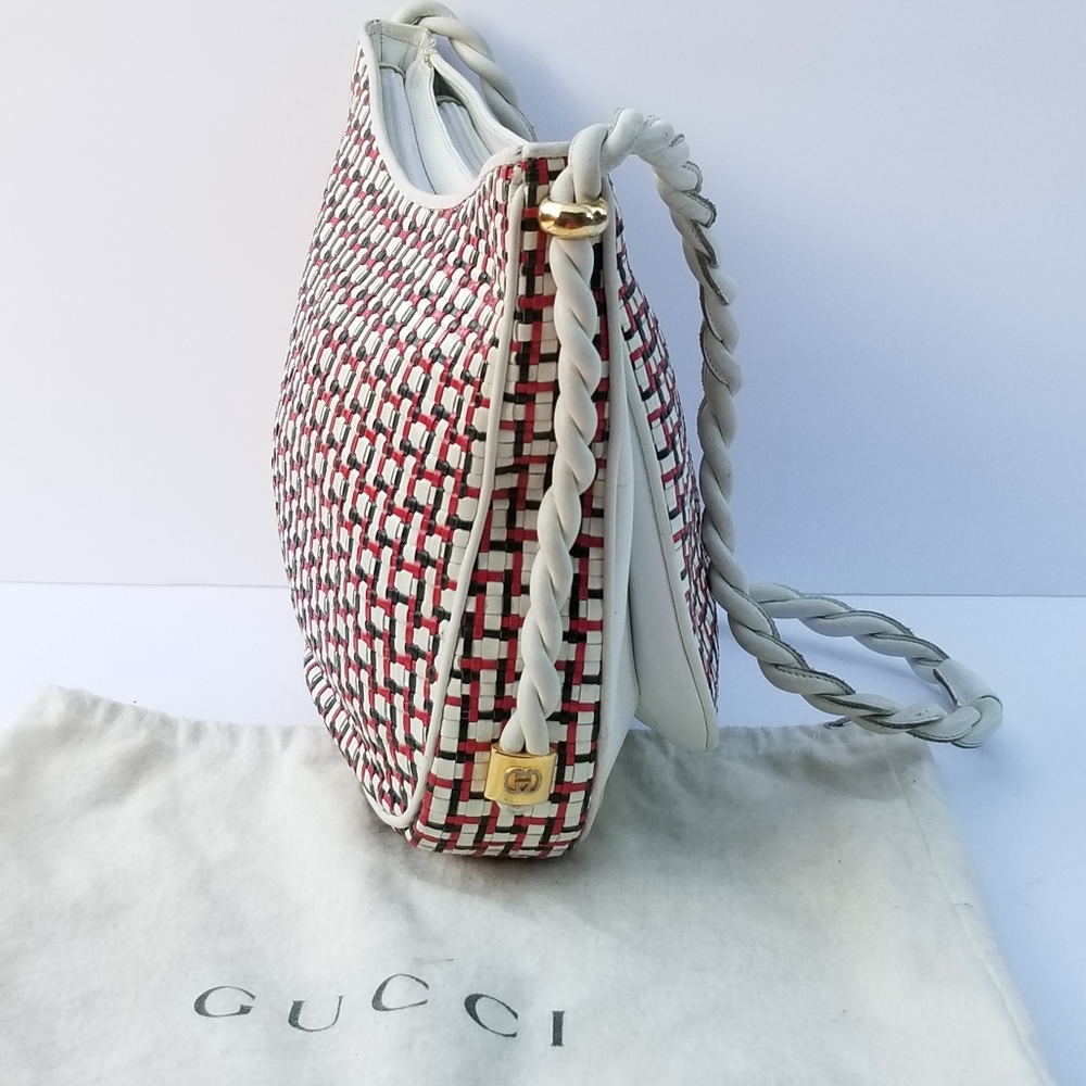 Stunningly Beautiful Vintage Gucci Aviatrix Woven Lea… - Gem
